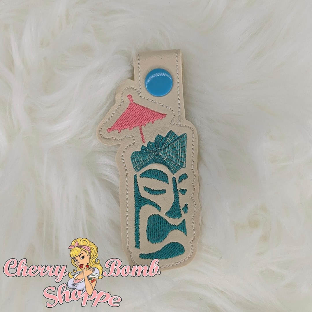 Tiki Key Fob in the Hoop Sketch Embroidery Design DIGITAL - Etsy
