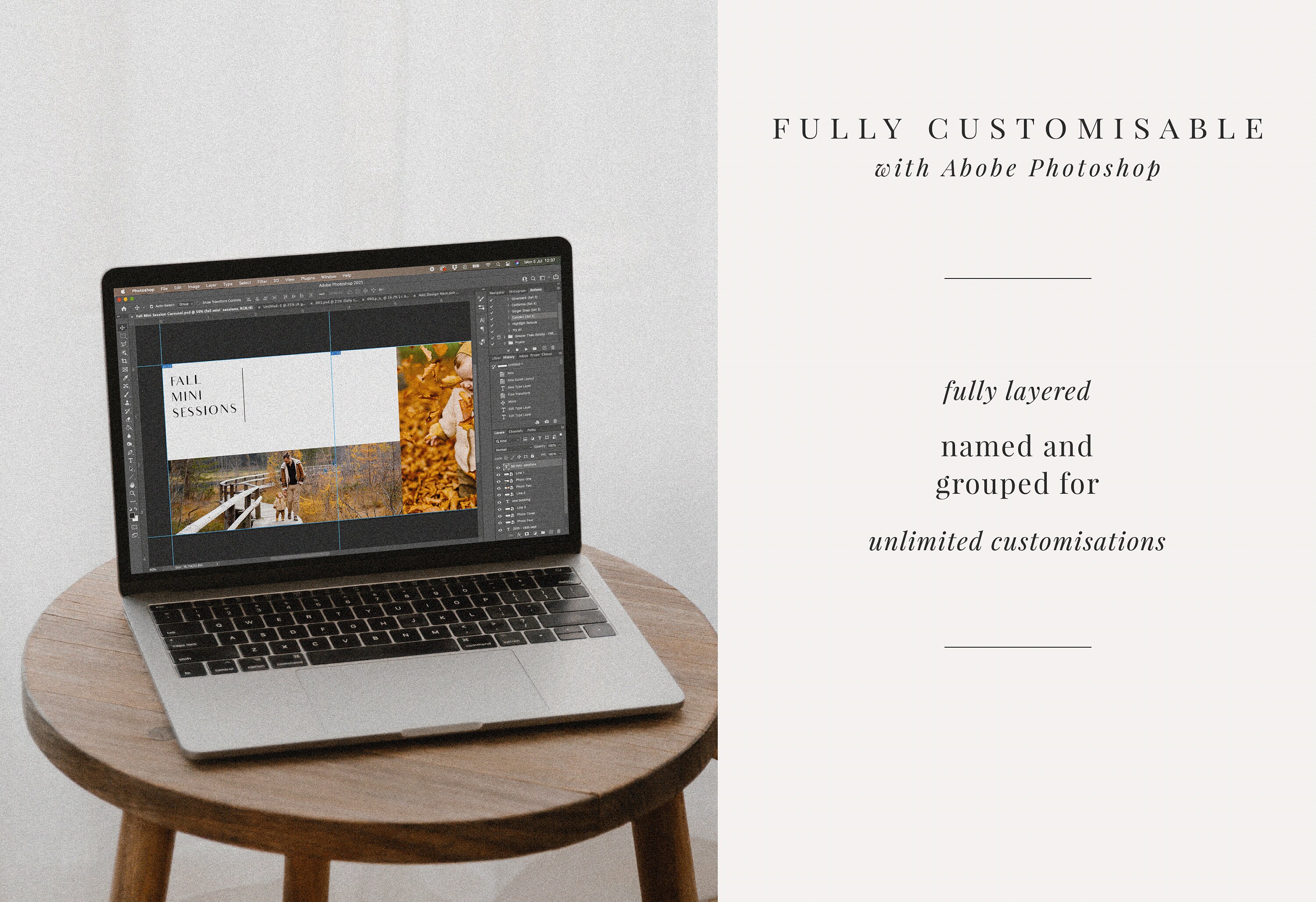 Minimalist Instagram Carousel Template for Photographers, Fall Mini ...