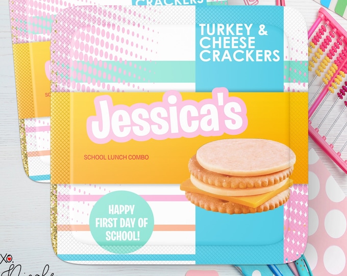 EDITABLE School Lunch Combo Label - Lunch Combo Template - Lunch Label ...