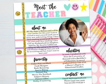 EDITABLE Meet the Teacher Template - Etsy