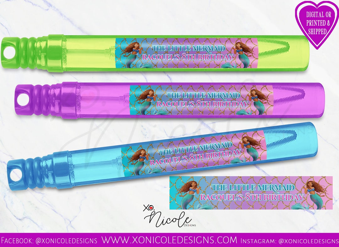 The Little Mermaid Bubbles - Bubbles Wand - the Little Mermaid Party ...