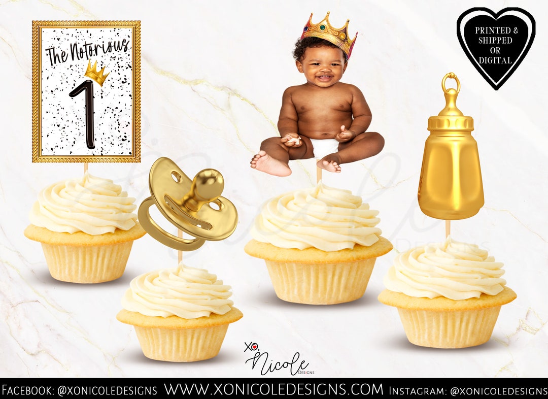 Notorious Cupcake Toppers - Biggie Party Cupcake Toppers - Notorious ...