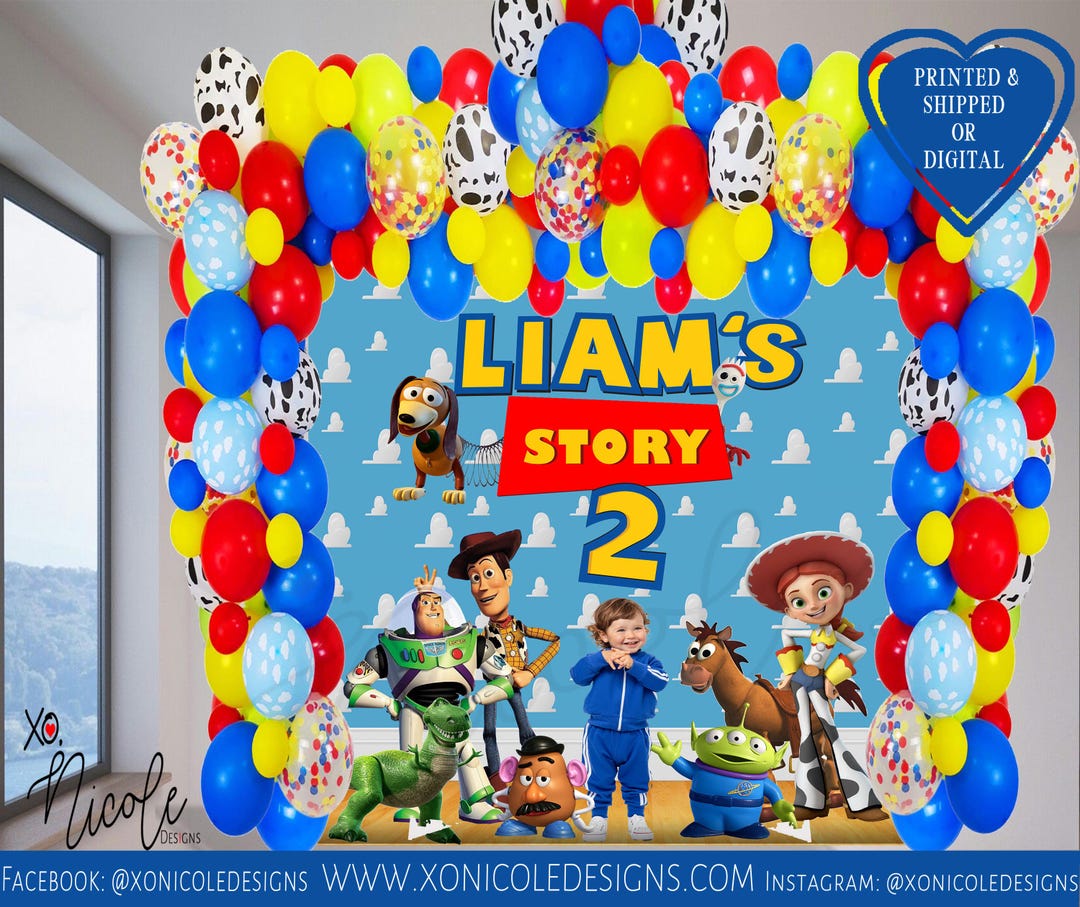 Toy Story Backdrop - Toy Story Birthday Backdrop - Toy Story Theme ...