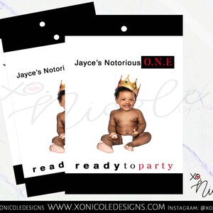 Notorious One Juice Pouch Labels - Favor Juice Labels - Biggie Birthday ...