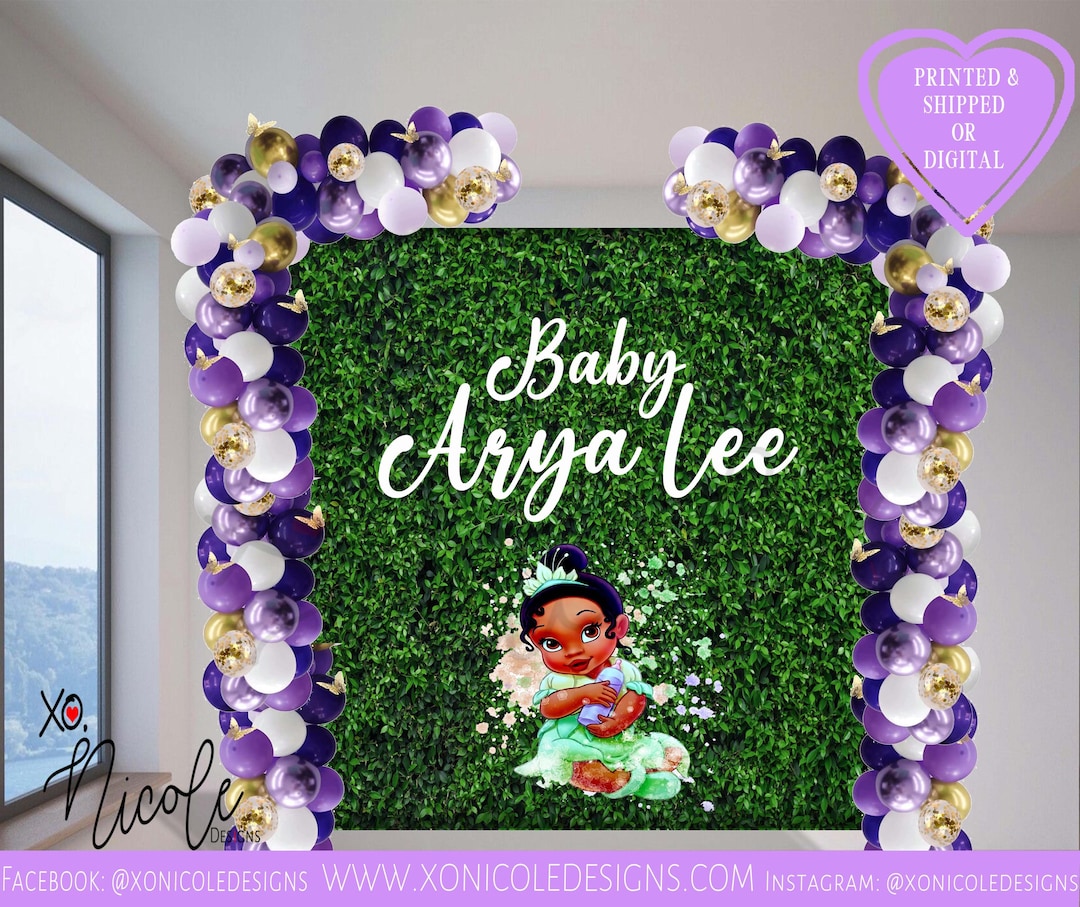 Princess Tiana Baby Shower Backdrop - Princess Tiana Backdrop ...