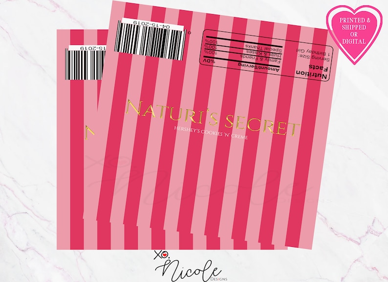 VS PINK Candy Bar Favors - Candy Bar Favors - Victoria Secret Candy ...