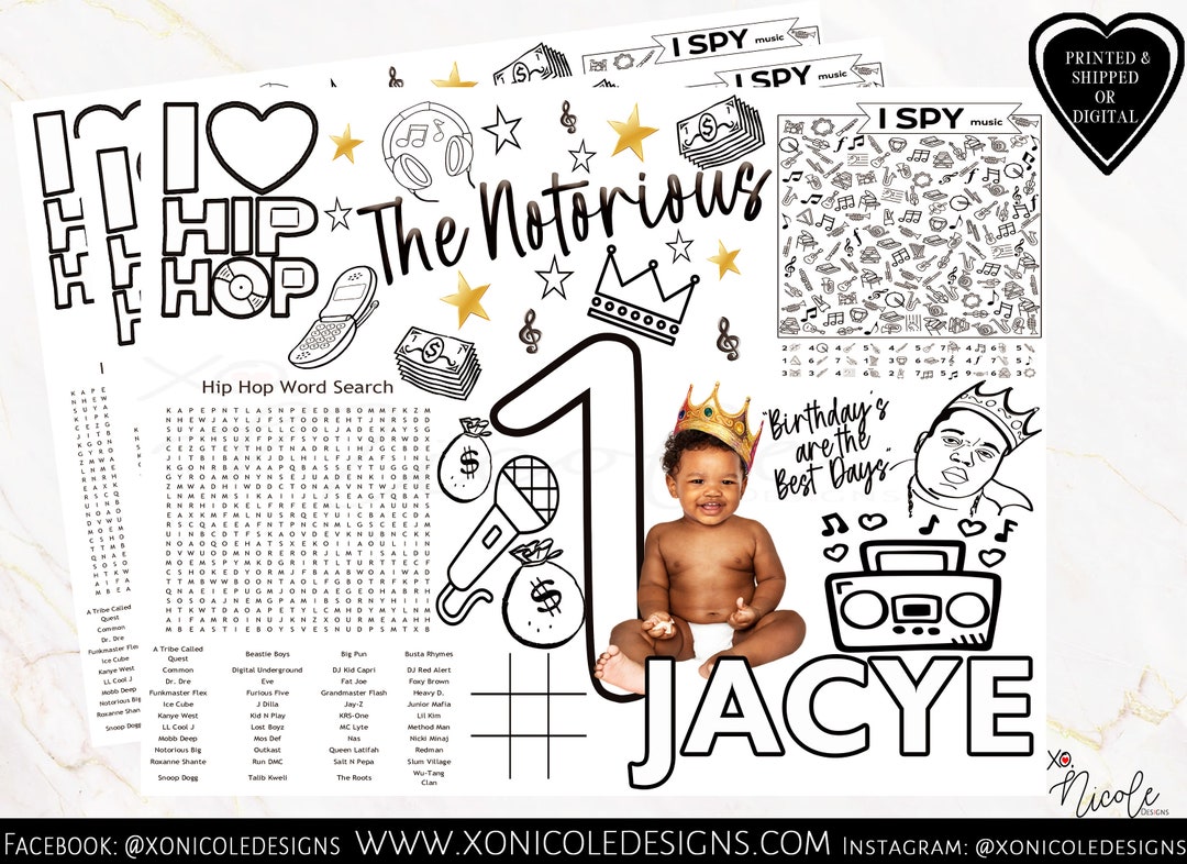 Notorious Activity Sheets - Notorious Baby Theme Coloring Sheet - the ...