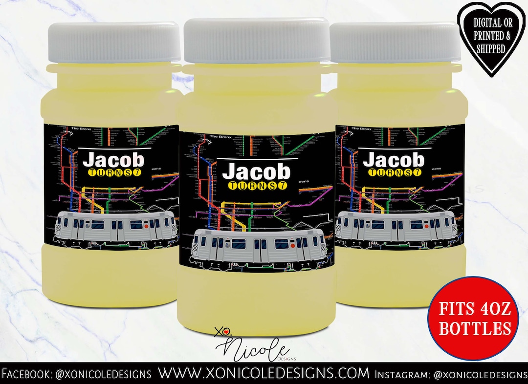 Subway Bubbles - Favor Bubbles - Subway Birthday Party - Subway Favors ...