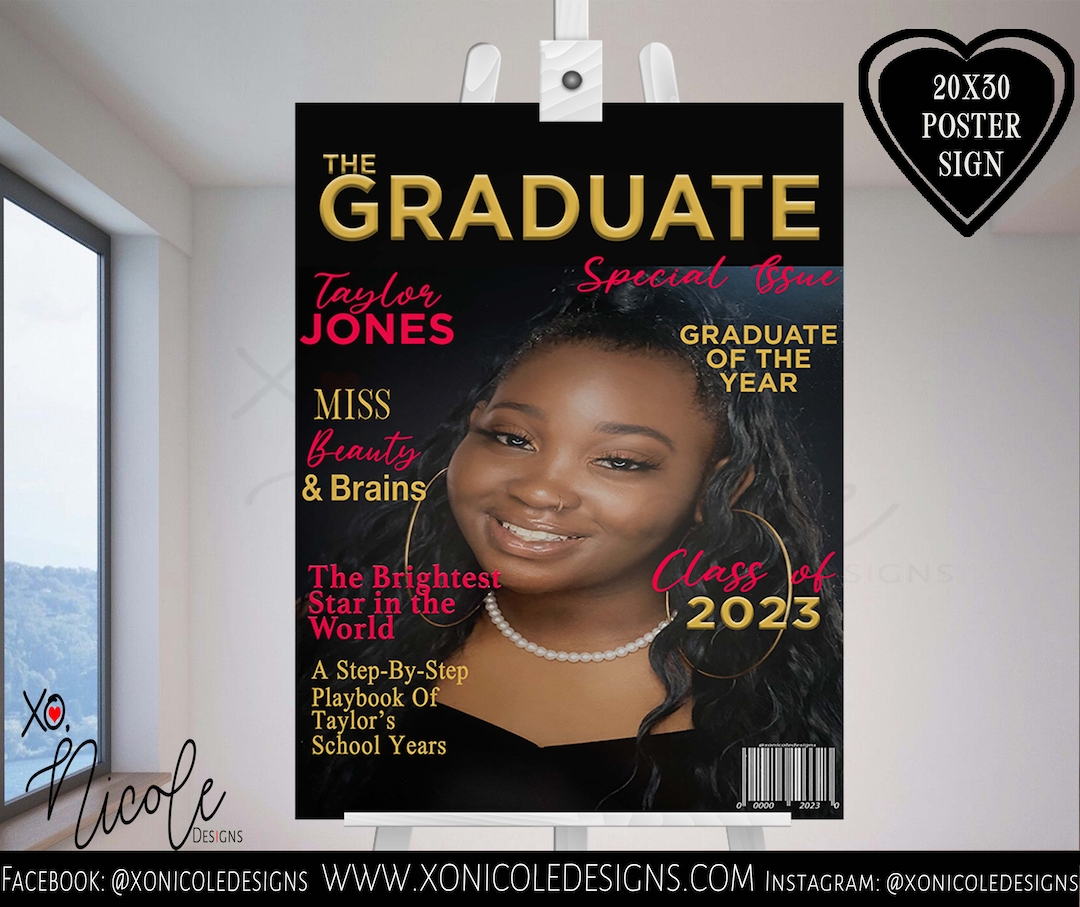 Graduation Welcome Sign - Poster - Magazine Cover Welcome Sign ...