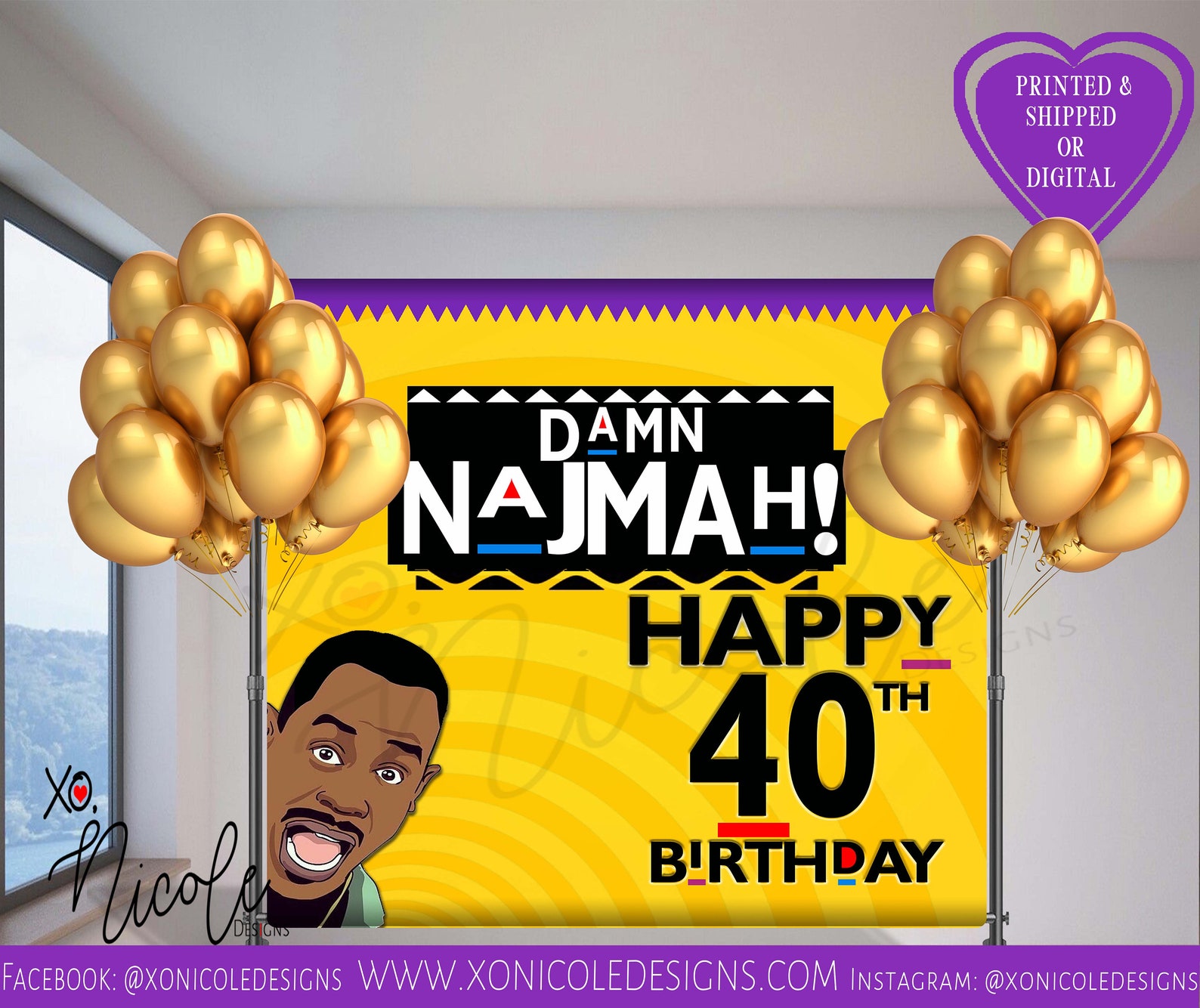 Martin Birthday Backdrop - Martin Sitcom Backdrop - 90's Theme - Photo ...