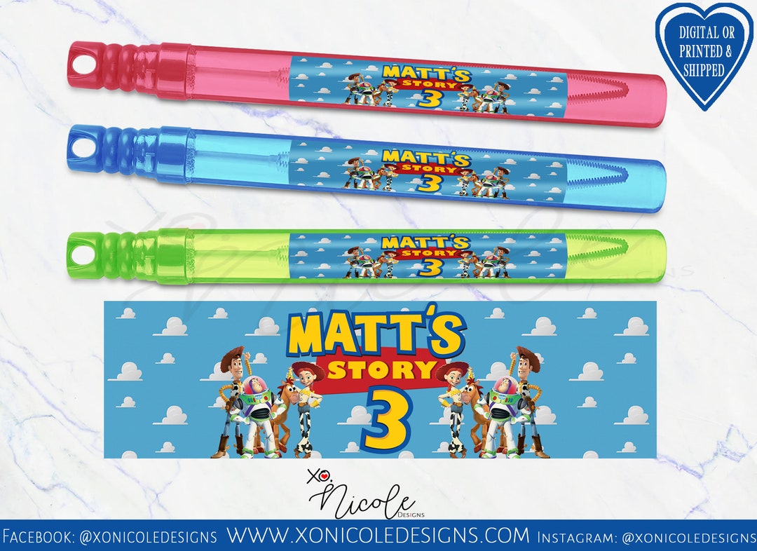 Toy Story Bubble Wand - Favor Bubbles - Toy Story Birthday Party - Toy ...