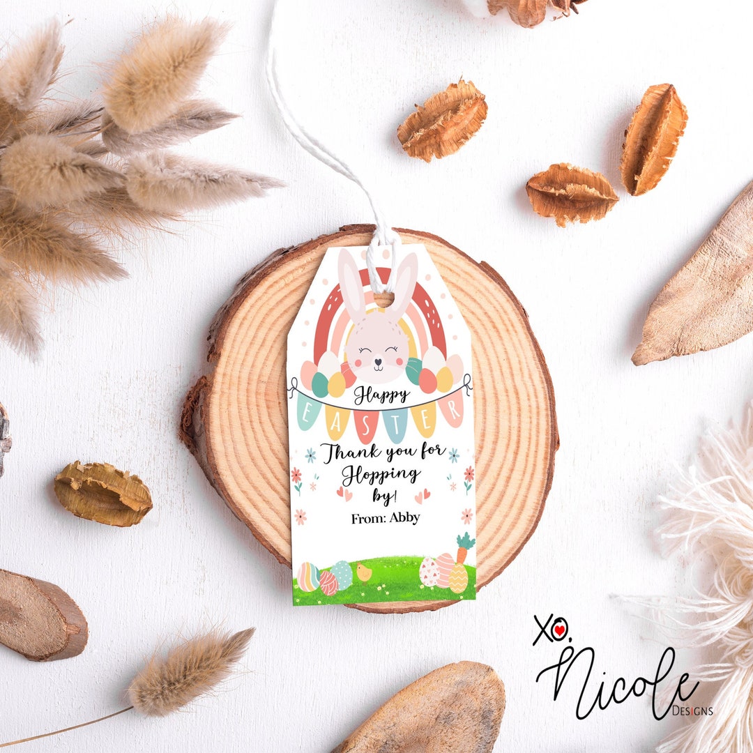 EDITABLE Easter Thank You Tags Easter Gift Tags Egg Hunt Tags Easter ...