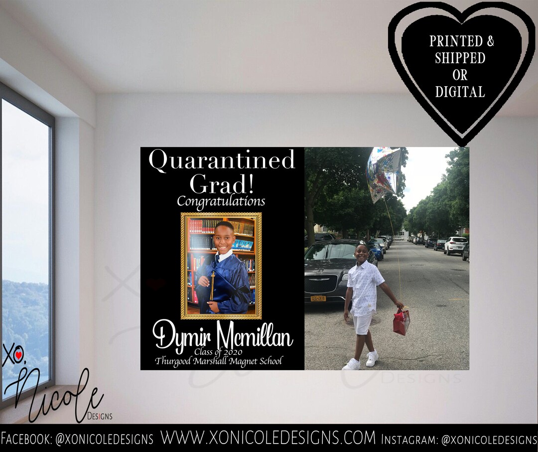 Graduation Banner - Quarantine Grads - Graduation Backdrop - Quarantine ...