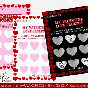 Valentine's Day Scratch Offs - Personalized Valentine's Day Lottery ...