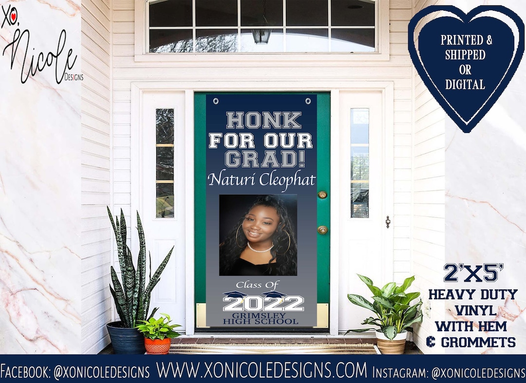 Graduation Door Banner - Graduation Banner - Graduation - Honk for Our ...