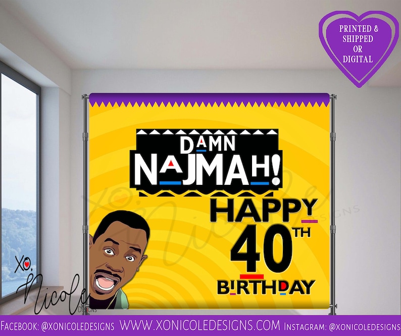 Martin Birthday Backdrop - Martin Sitcom Backdrop - 90's Theme - Photo ...