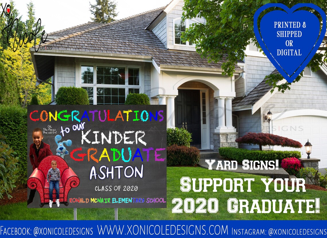 Kindergraduation Yard Sign - Class of 2020 Lawn Sign - Kindergarten ...