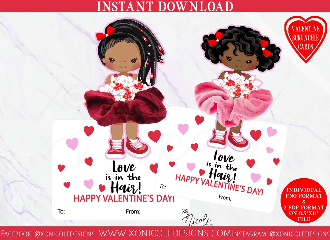 Ballerina Valentines Scrunchie Holder - Valentine Scrunchies Cards ...