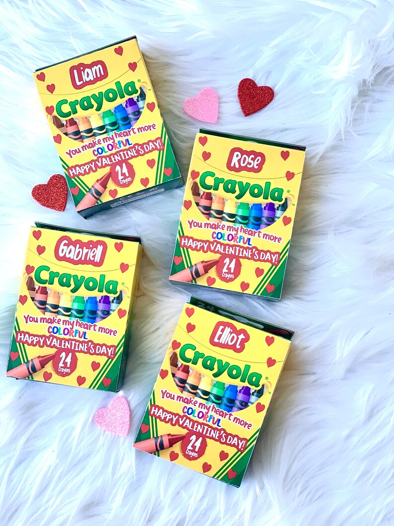 EDITABLE Valentines Crayon Labels - Valentines Crayons - School Gifts ...