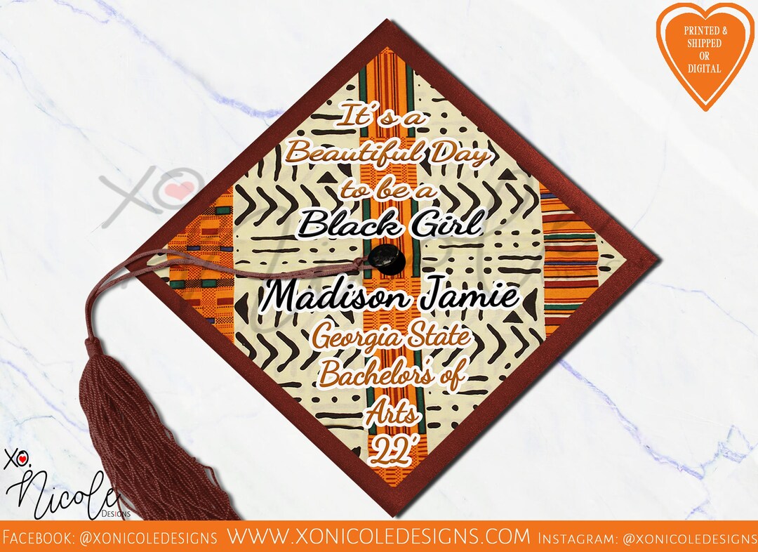 Black Girl Graduation Cap Topper - Graduation Topper - Graduation Gift ...