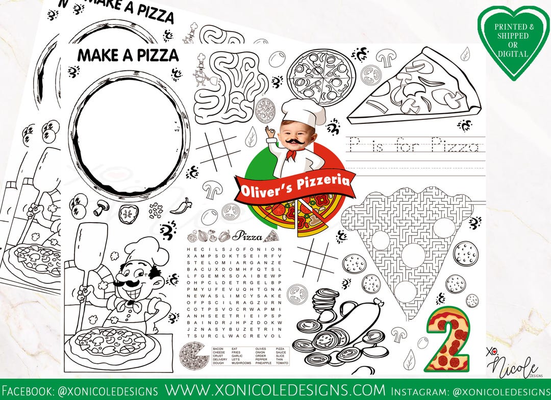 Pizza Activity Sheets - Pizza Party Theme Coloring Sheet - Pizzeria ...