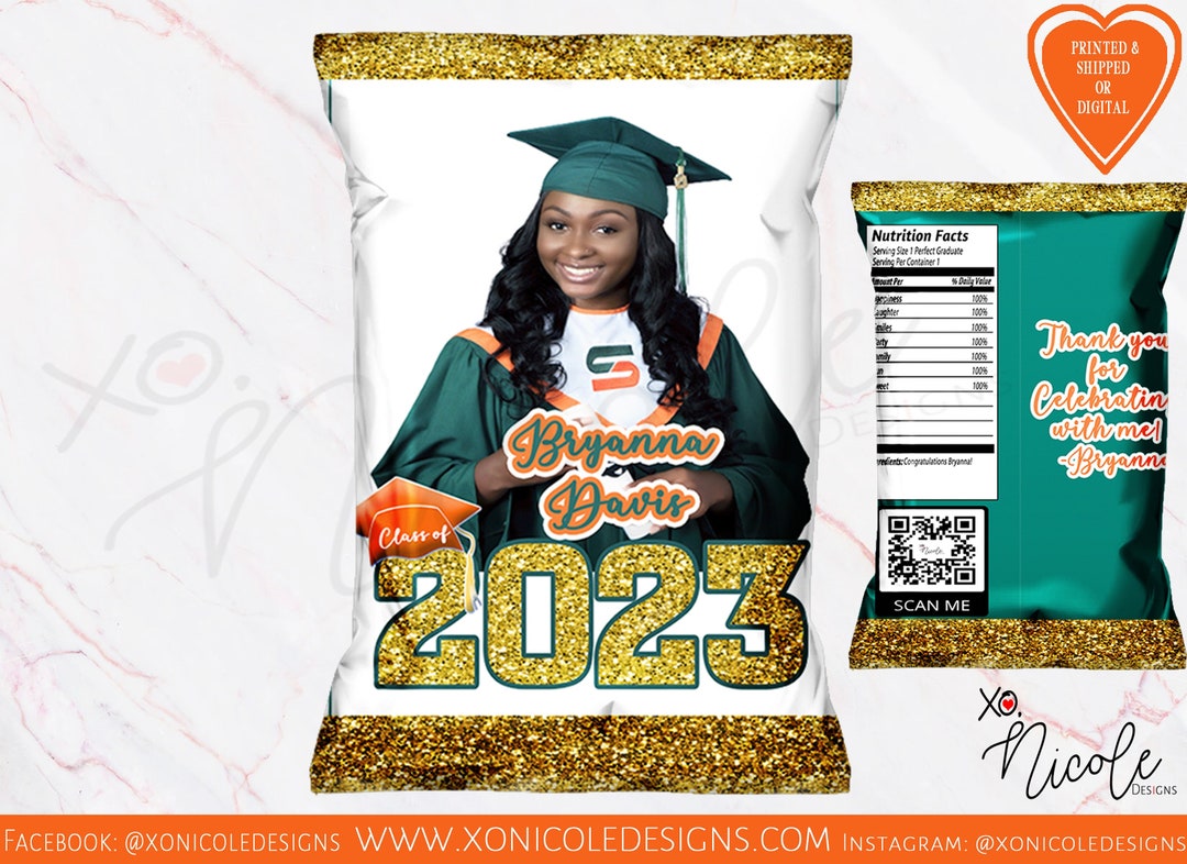 Graduation Party Chip Bags - Chip Bags - Class of Graduation - Class of ...