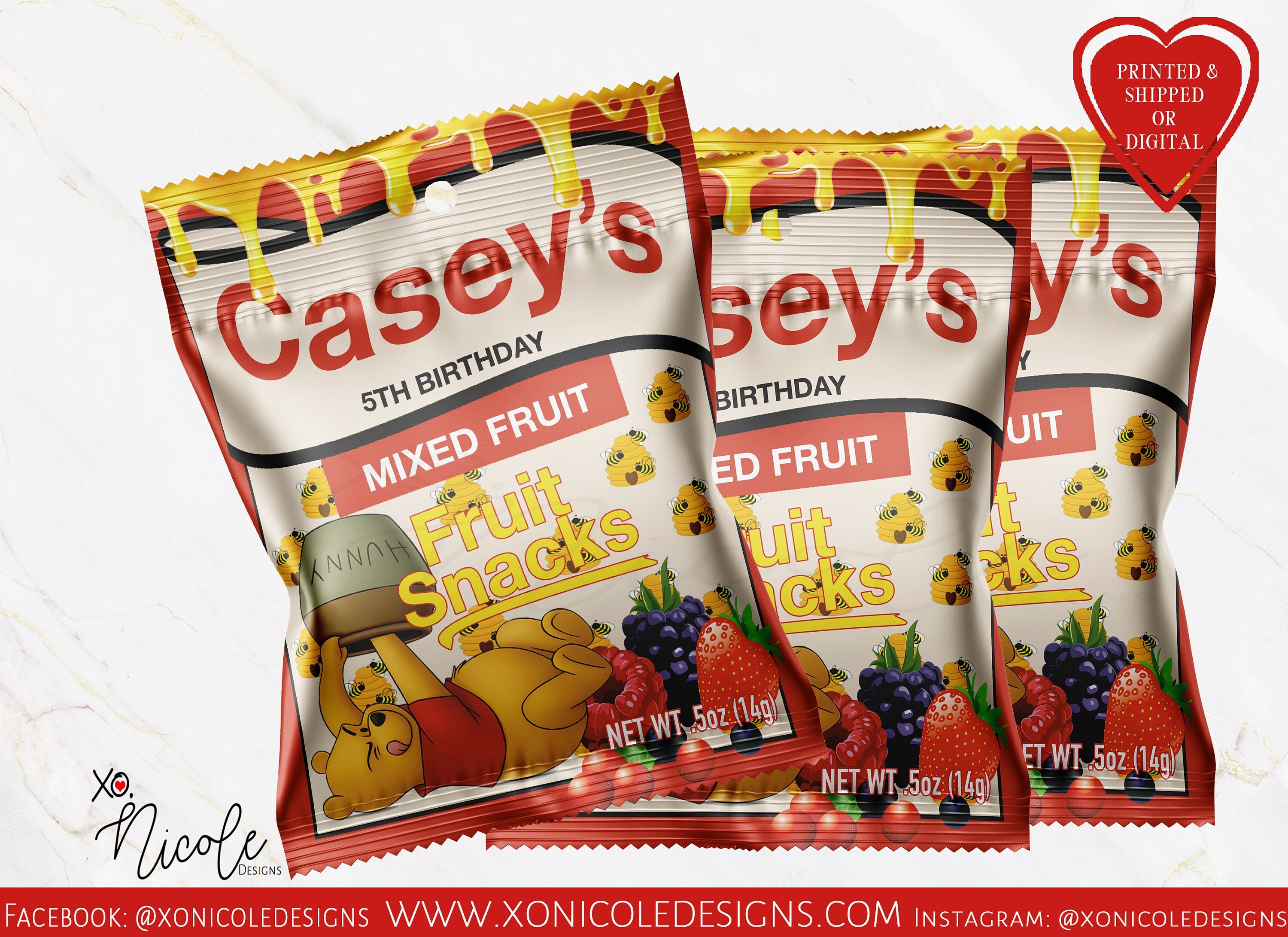 Winnie the Pooh Fruit Snacks Favors fruit Snacks winnie the Pooh ...