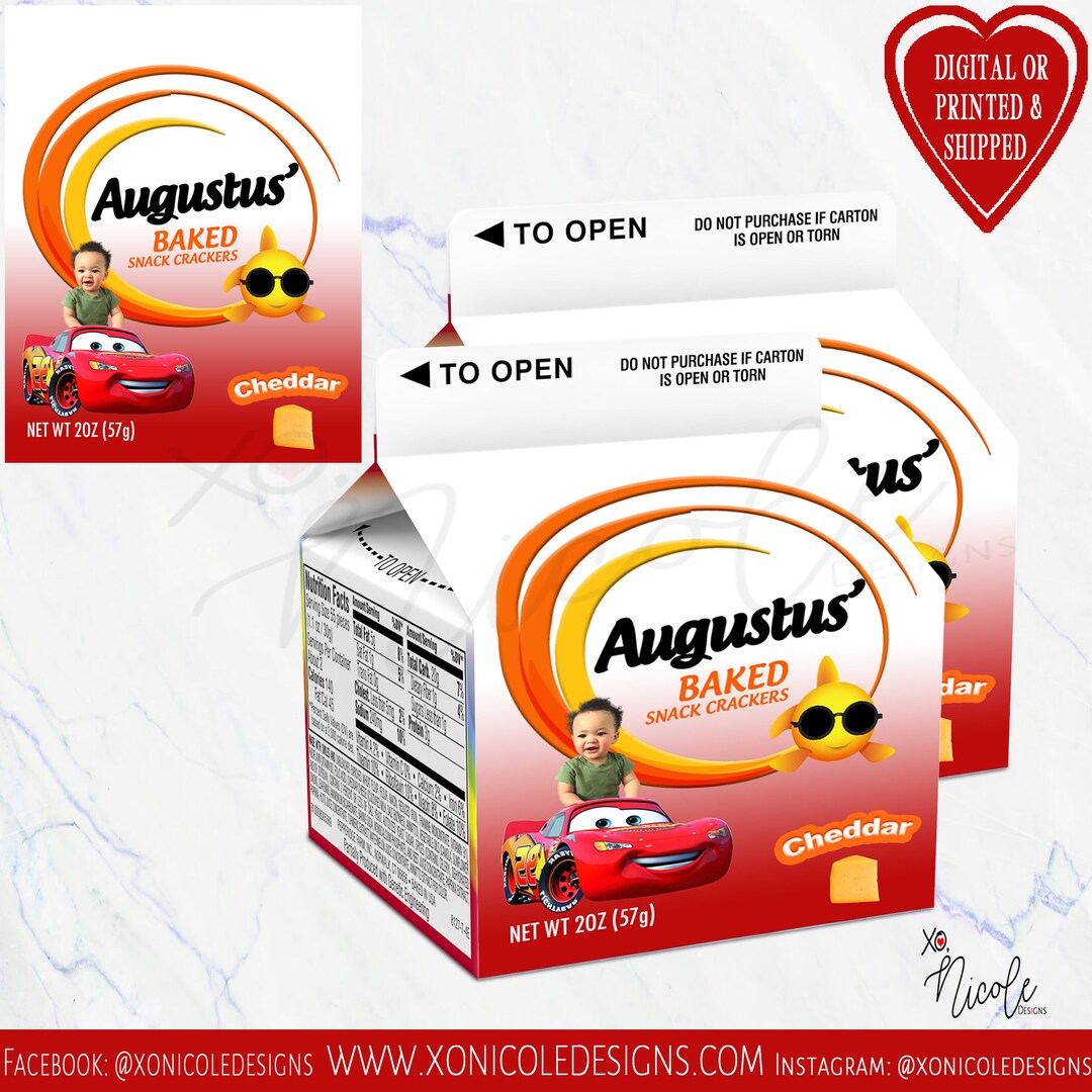 Cars Goldfish Carton Labels - Cars Movie Theme - Cars Favors - Cars ...