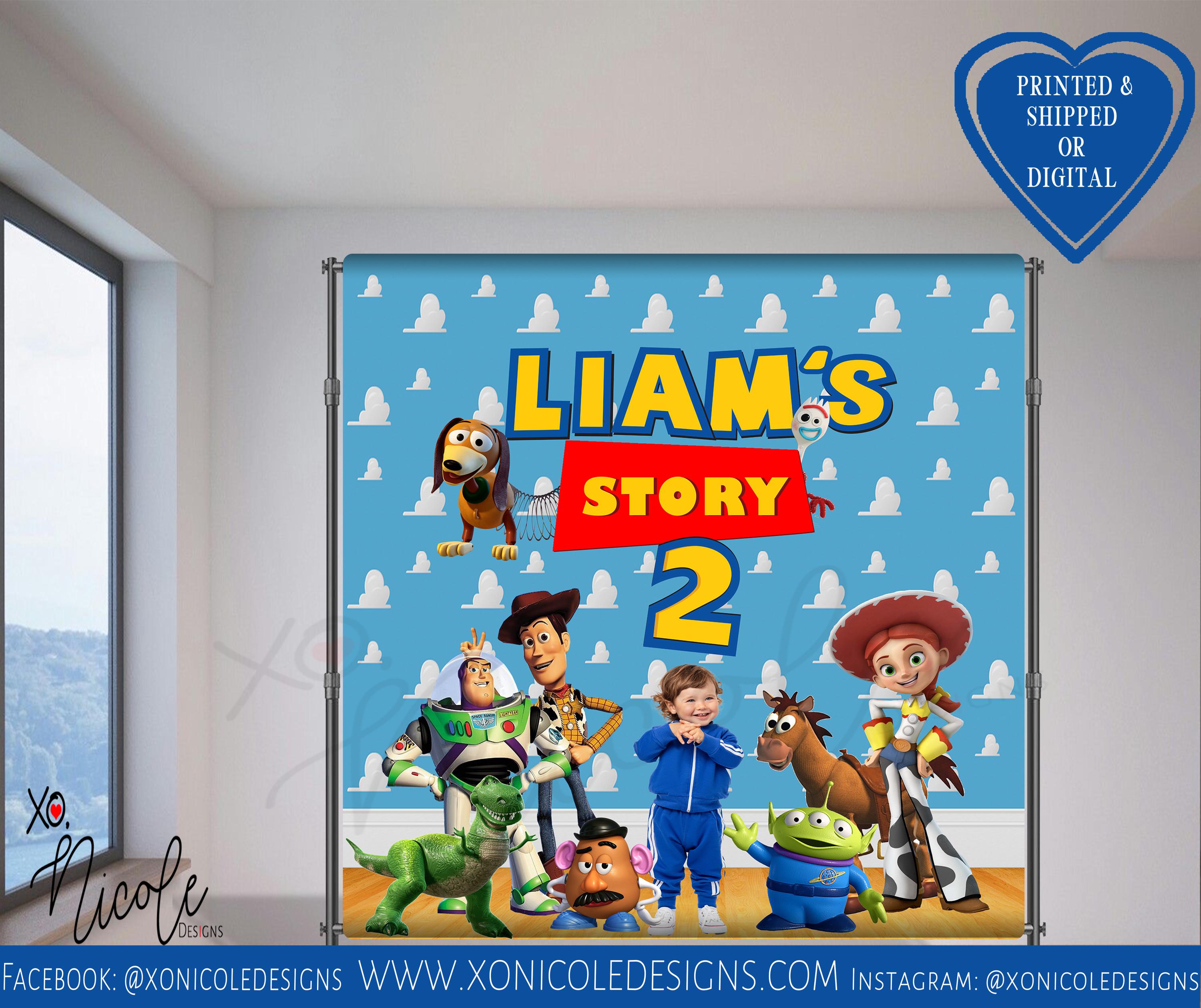 Toy Story Backdrop Toy Story Birthday Backdrop Toy Story Theme Photo ...