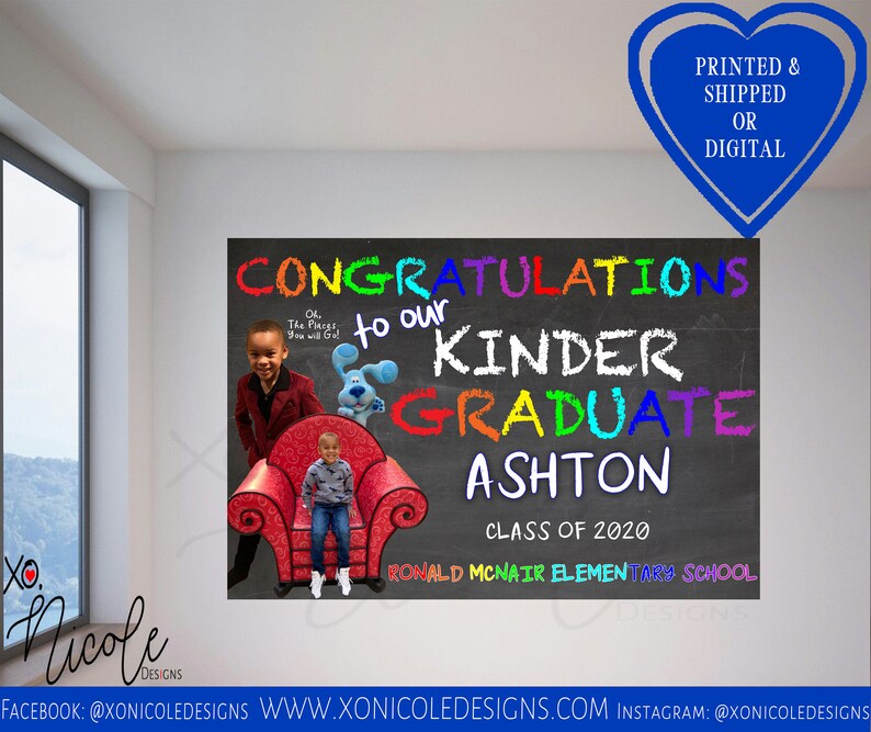 Kindergrad Banner Kindergarten Grads Graduation Backdrop - Etsy