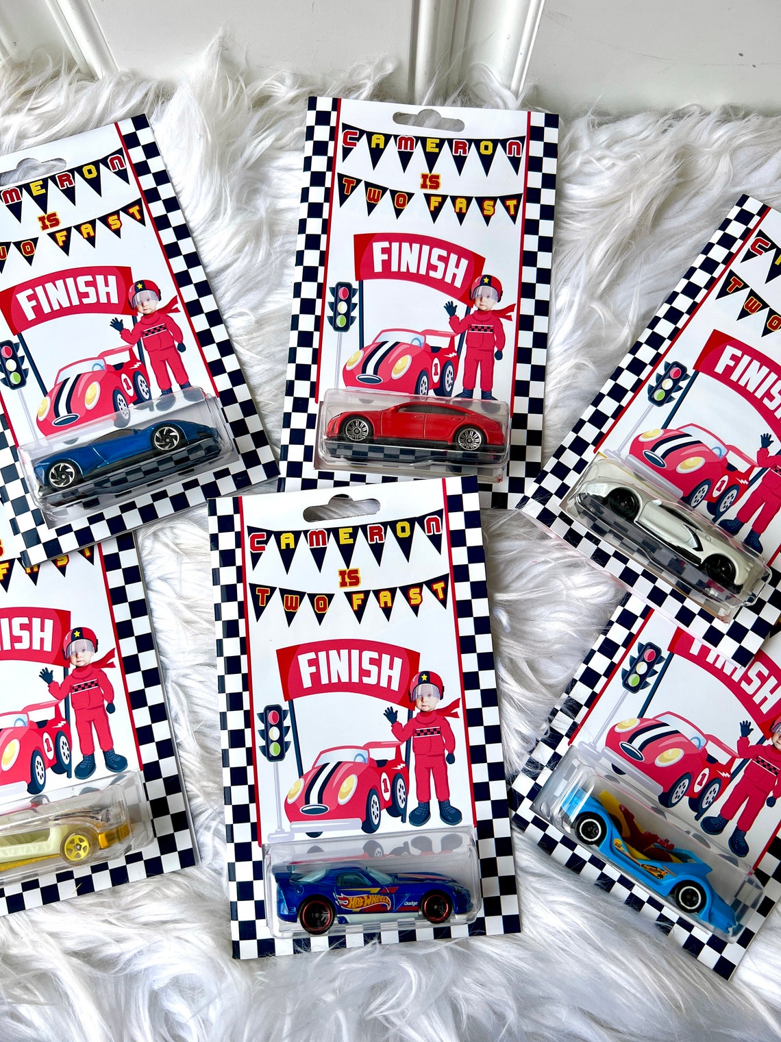 Two Fast Race Car Favors - Race Car Party - Race Car Party Toy Favor ...