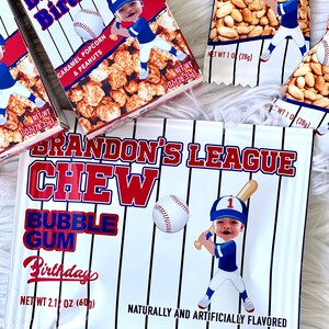Baseball Chewing Gum - Baseball Party - Baseball Birthday - Baseball ...