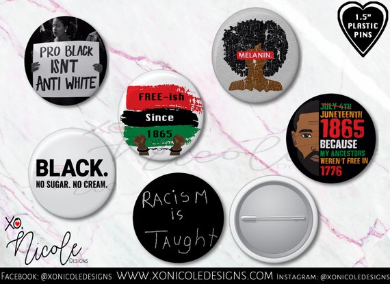 Juneteenth Button Pins Black Love Pins Black Lives Matter - Etsy