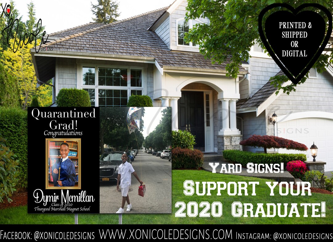 Graduation Yard Sign - Class of 2020 Lawn Sign - Quarantine Graduation ...
