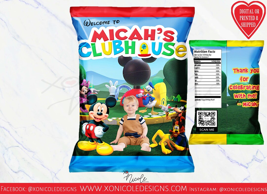 Mickey Clubhouse Chip Bags - Chip Bags - Mickey Clubhouse Party ...
