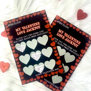 Valentine's Day Scratch Offs - Personalized Valentine's Day Lottery ...
