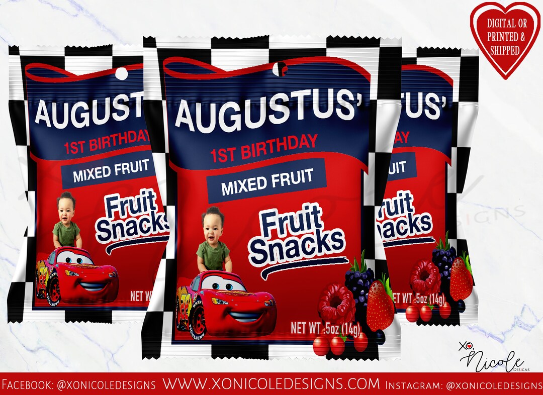 Cars Fruit Snacks Gastgeschenke - Fruit Snacks - Cars Thema ...