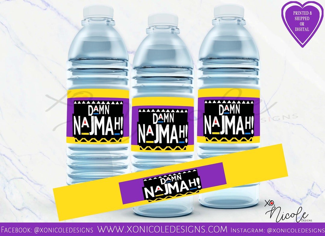 Martin Water Bottles - Favor Water Bottles - Martin Birthday Party ...