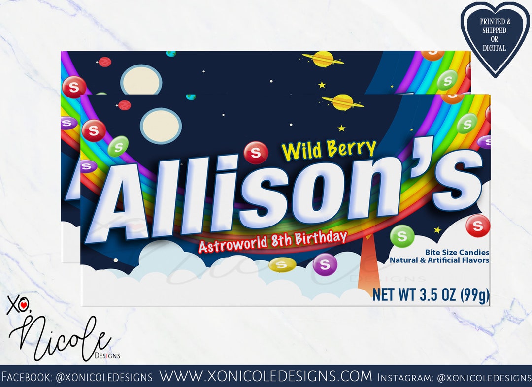 Astronaut Candy Favors - Space Kids Birthday Treats - Galaxy ...