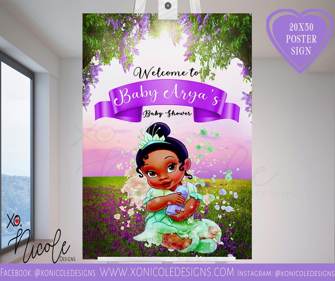 Princess Tiana Welcome Sign - Poster - Welcome Sign - Princess & the ...