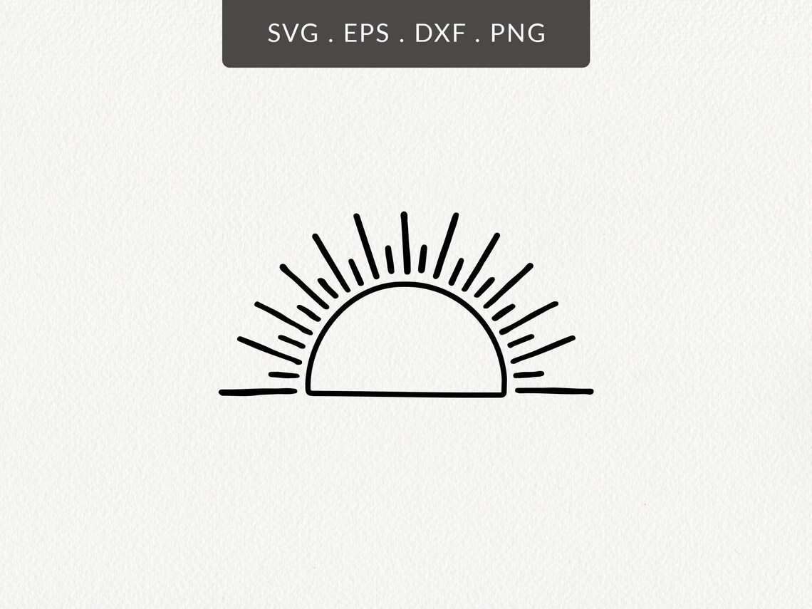 Sunrise SVG Cut File Sunburst SVG Sunburst Clipart Boho Sun - Etsy UK