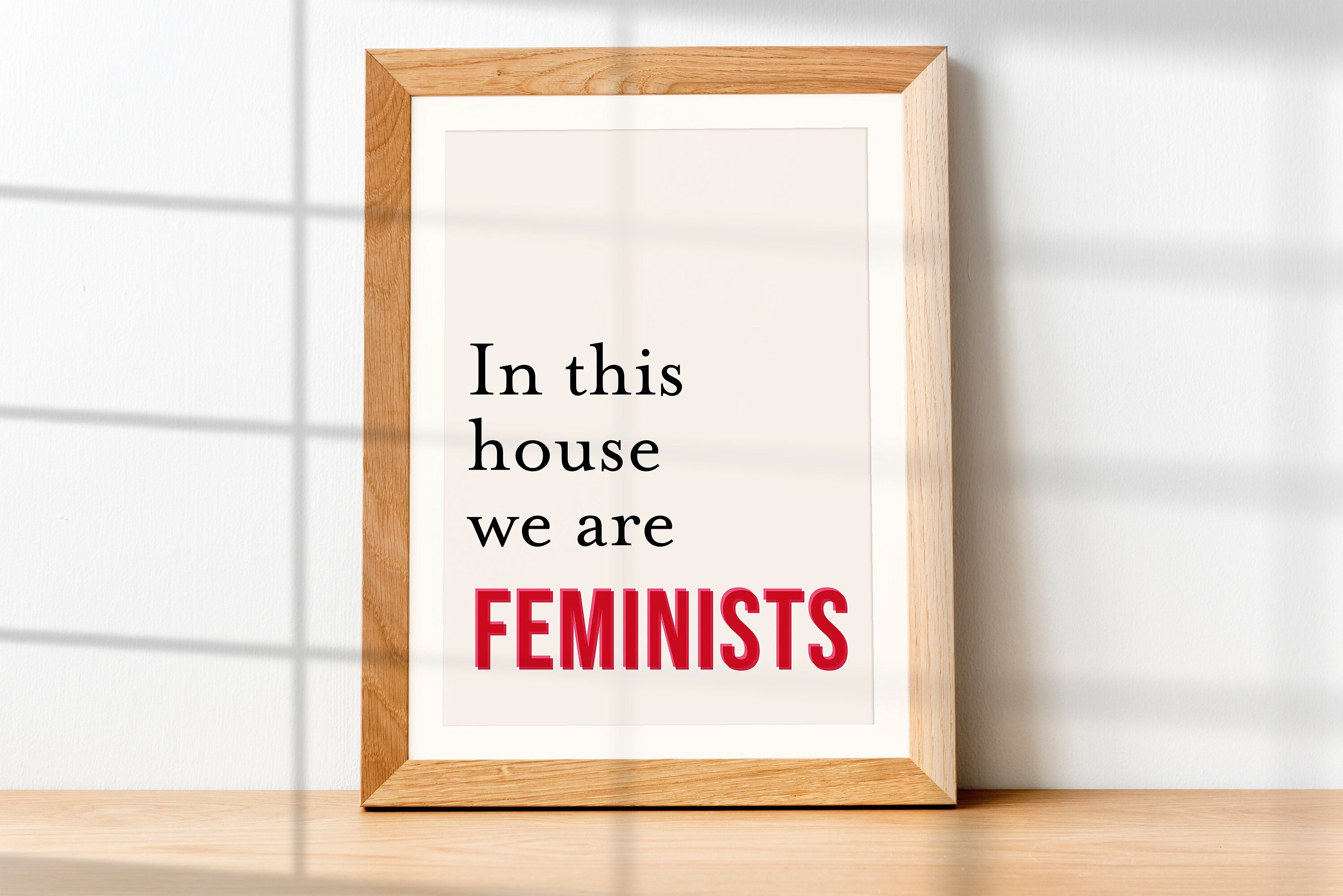 Feminist Printable Wall Art Feminism Poster In This House We Etsy