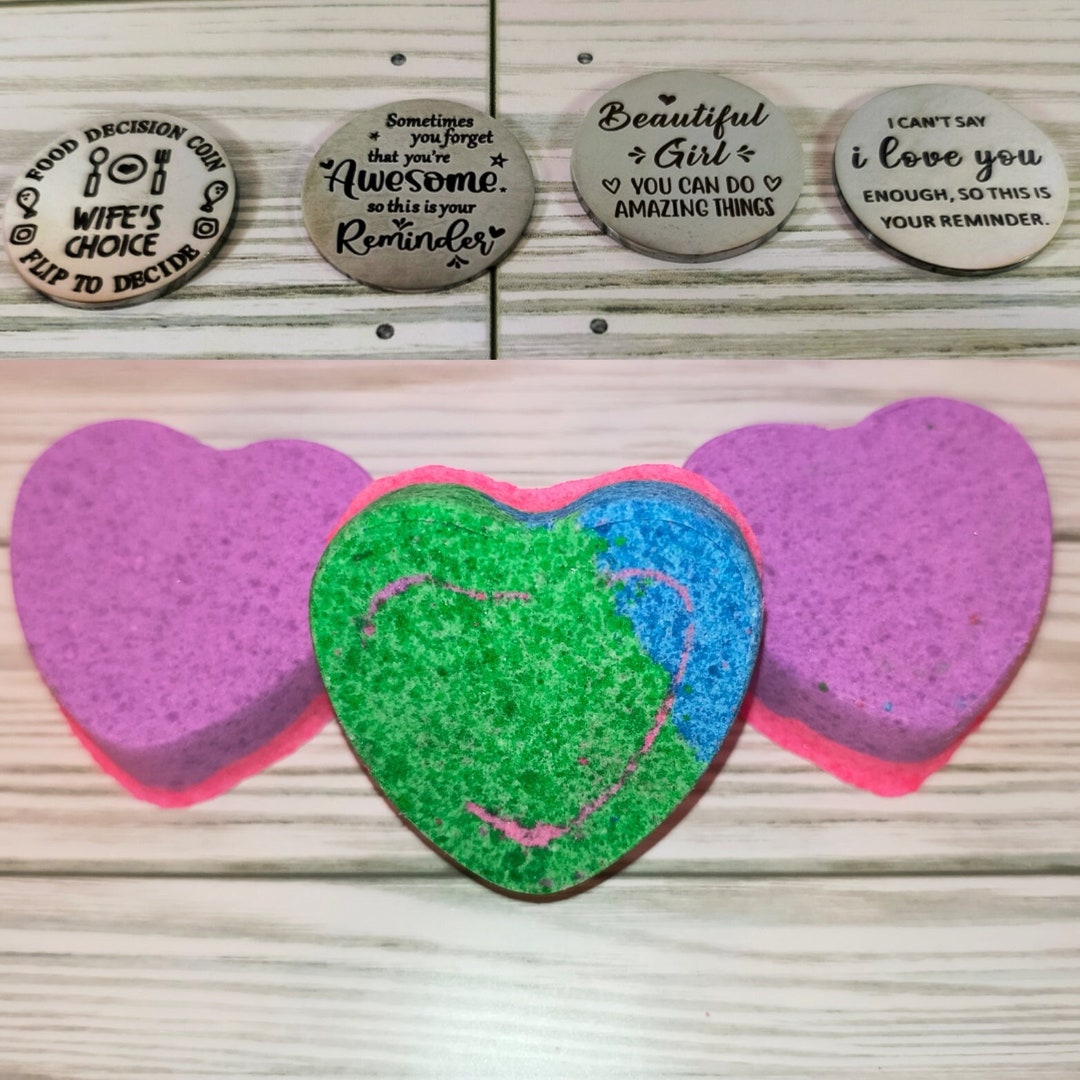 Pocket Hug Token / Surprise Heart Bath Bomb / Inspirational / Beautiful ...