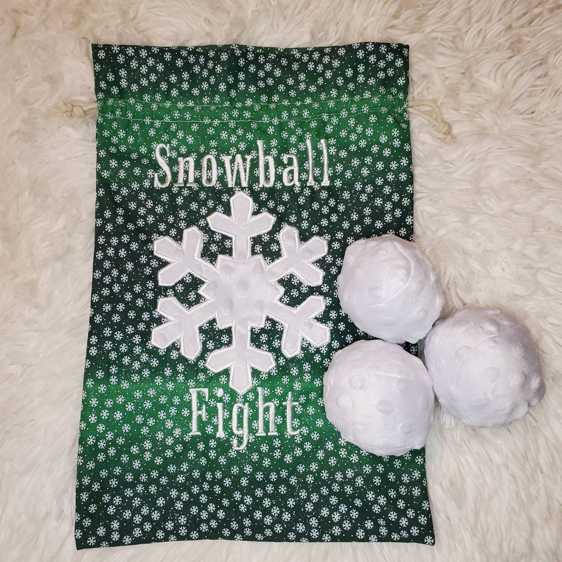 Indoor Snowball Fight, Set of 10 Plush Snowballs and Carry Bag. More ...