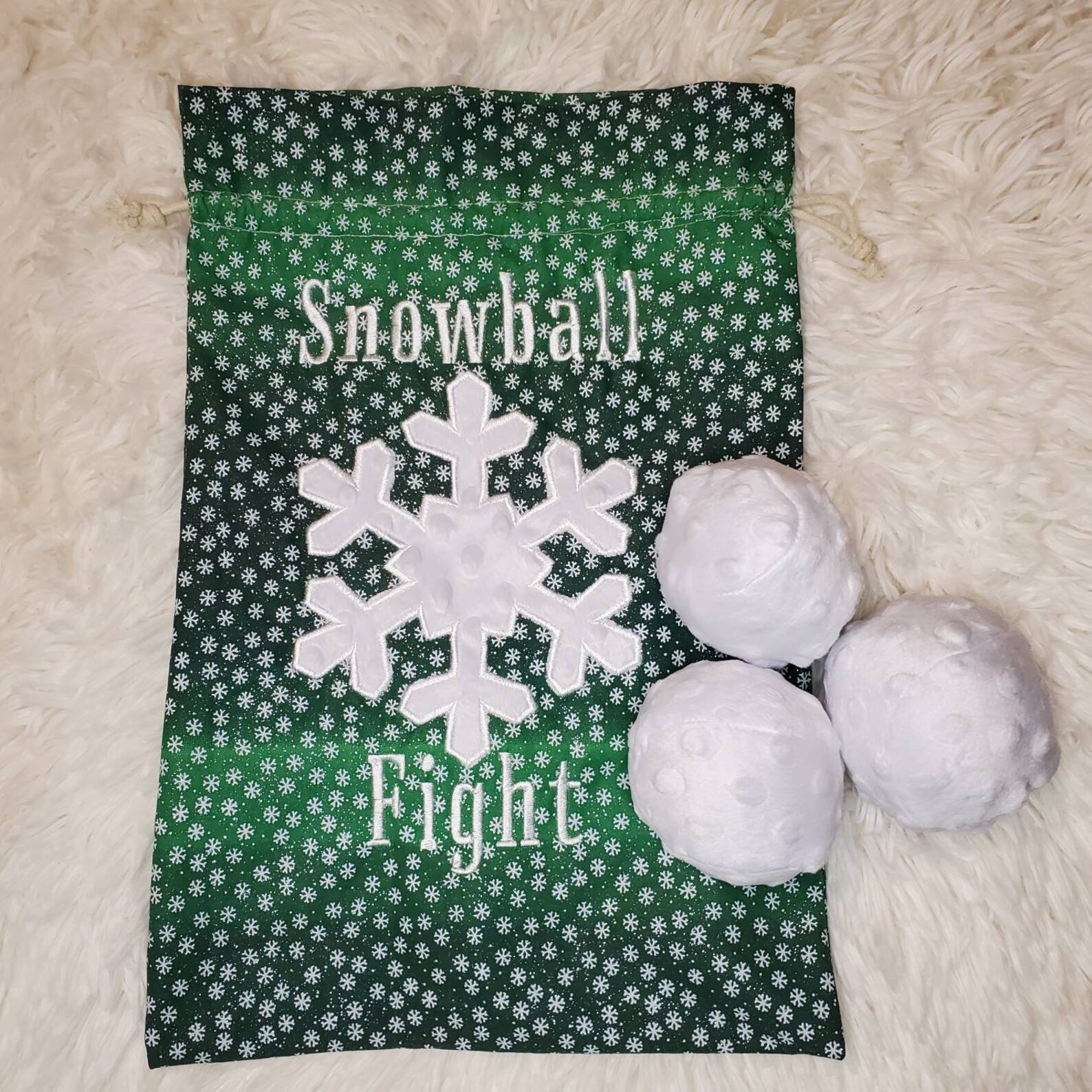 Indoor Snowball Fight, Set of 10 Plush Snowballs and Carry Bag. More ...