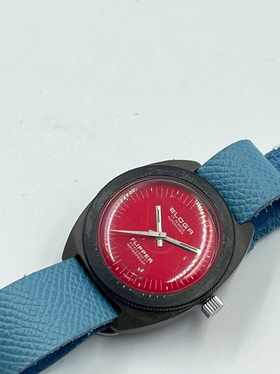 ELOGA Flipper 17 Jewels Swiss Made Plastic Vintage Di… - Gem