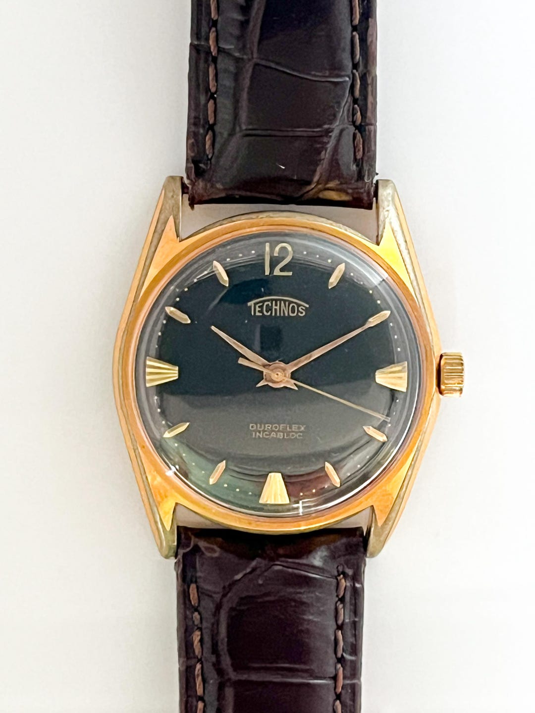 TECHNOS DUROFLEX Incabloc Swiss Made Vintage Wrist Watch / Handwinding ...