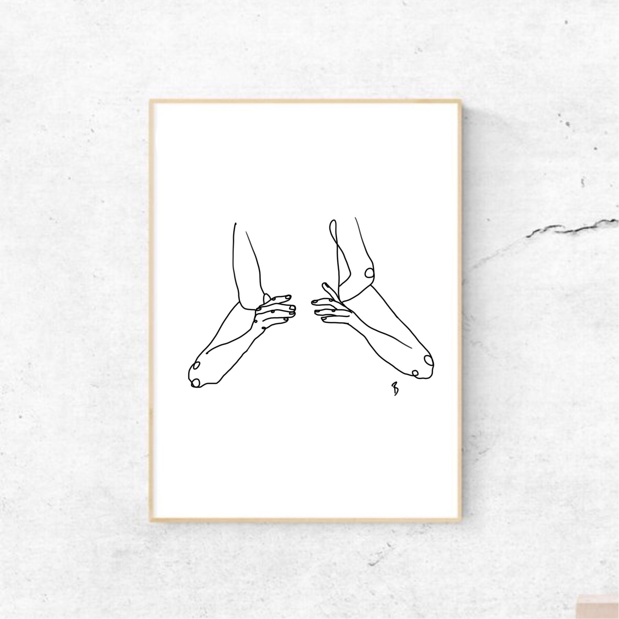 Drawn to You - Minimalism Wall Art, One Line Drawing, Digital Download ...