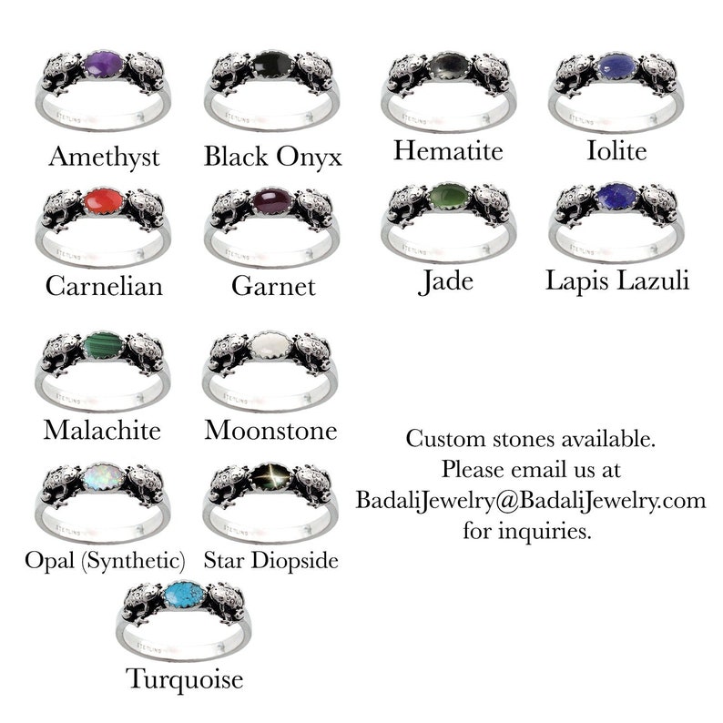 Double Frog Ring With Gemstone Sterling Silver Frogs Ring - Etsy