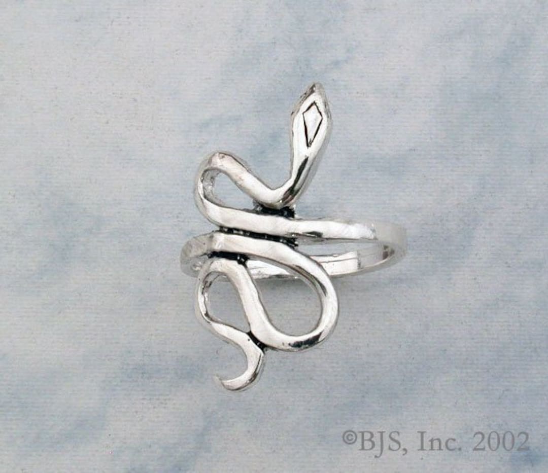 Sterling Silver Snake Ring, Available in US Sizes 5 - 20, Snake Jewelry ...